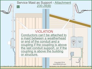 electrical service mast code