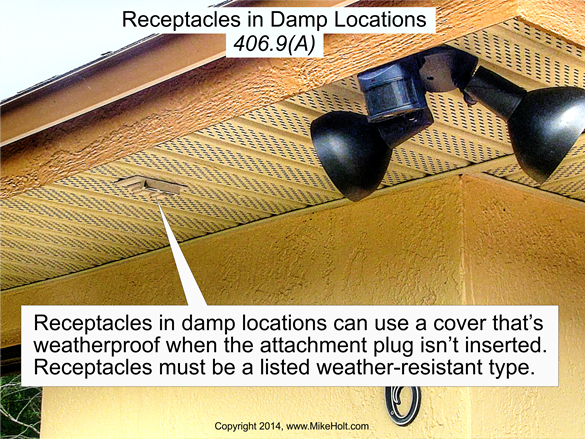 Code Q&A: Placing Receptacles in Damp or Wet Locations | EC&M
