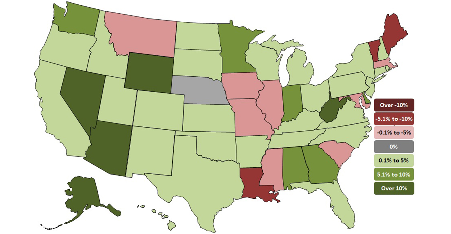 Construction Employment Increases in 38 States from March 2018 to March ...