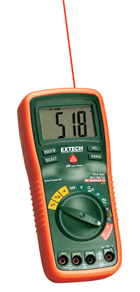 Extech Model 470 MultiMeter + IR Thermometer | EC&M