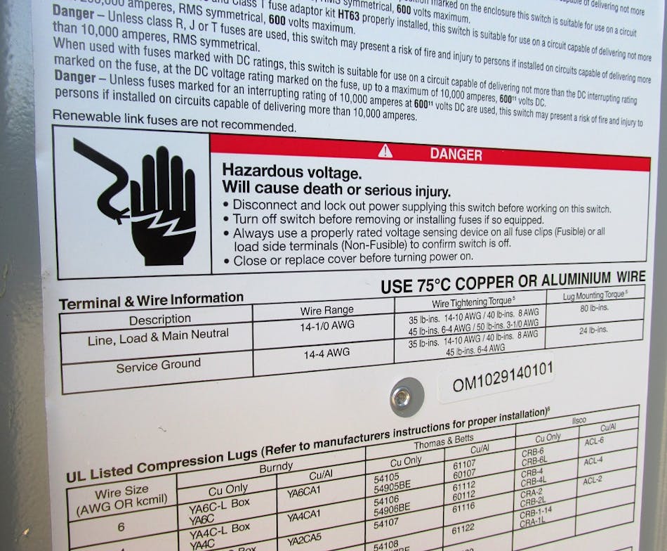 Equipment Markings and Installation Instructions — Part 1 of 2 | EC&M