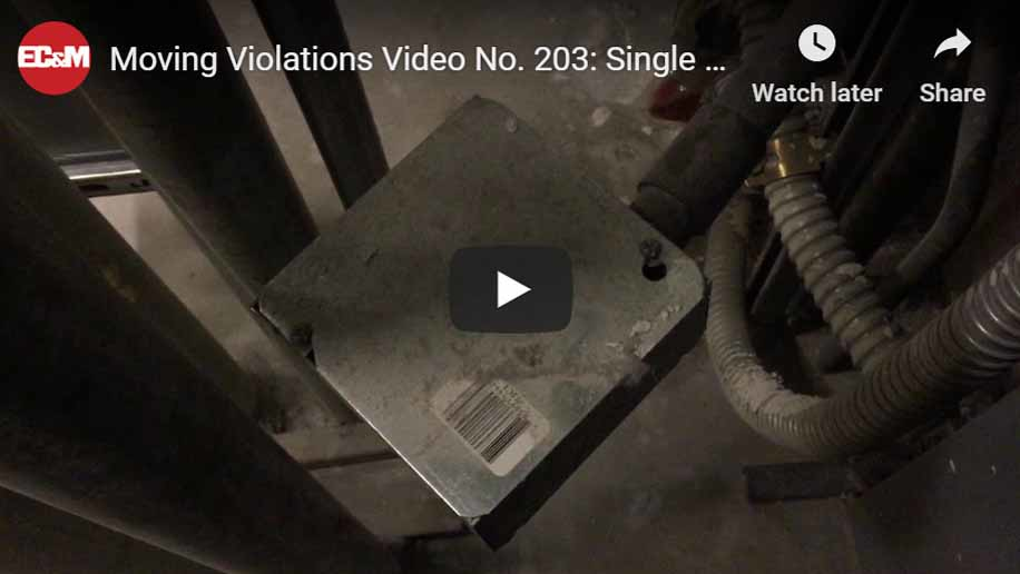Moving Violations Video No. 203: Single Conduit Support Not Adequate | EC&M