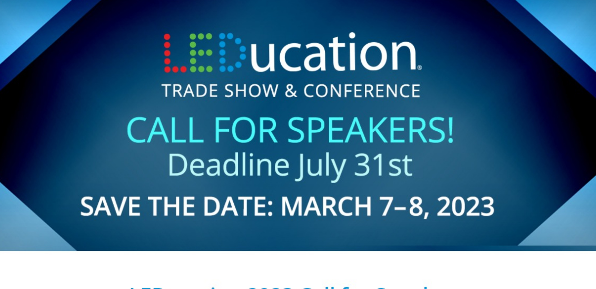 Call for Speakers: LEDucation 2023 | EC&M