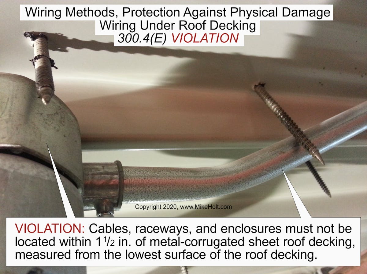 Code Q&A: Protection Requirements for Wiring Under Roof Decking | EC&M
