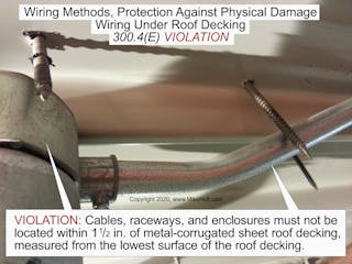 Code Q&A: Protection Requirements for Wiring Under Roof Decking | EC&M