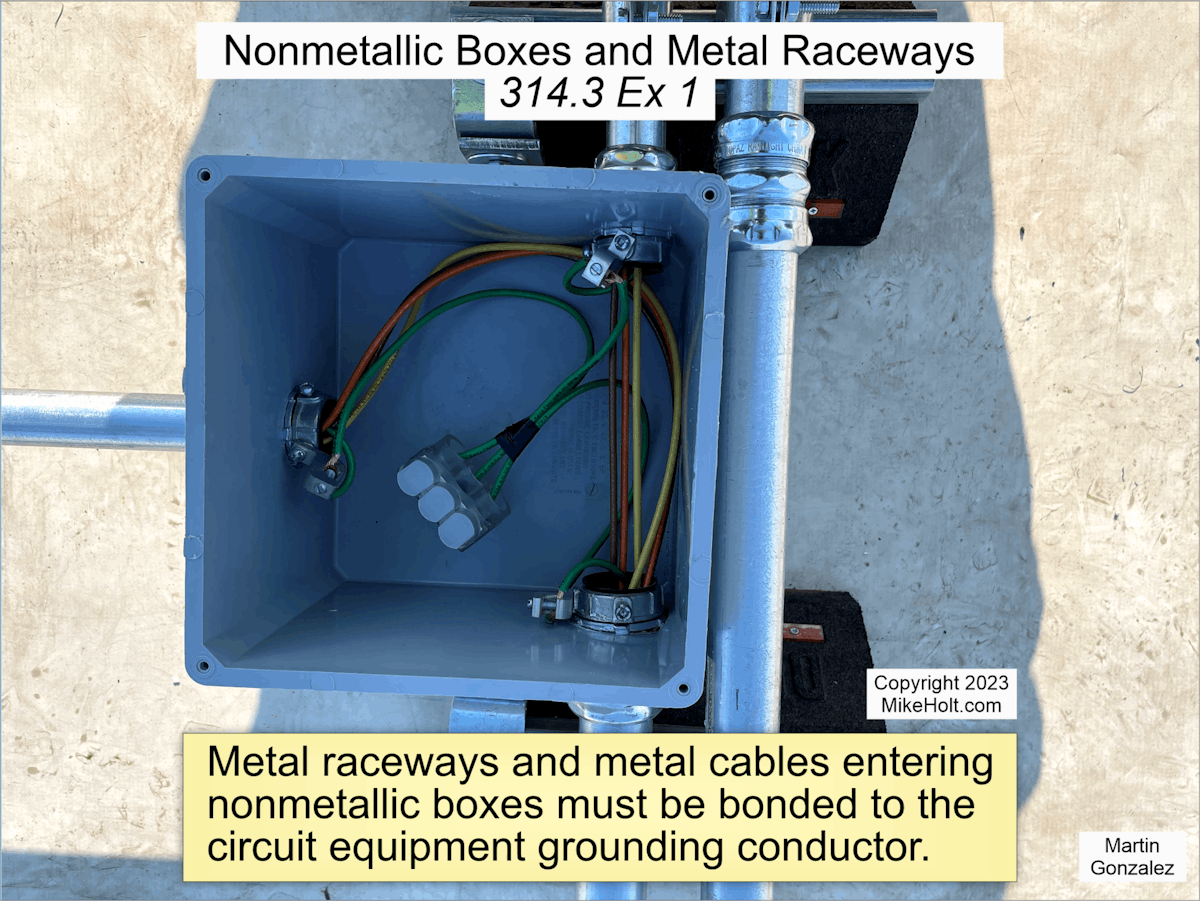 Code Q&A: Can Metal Raceways and Cables Be Used With Nonmetallic Boxes ...