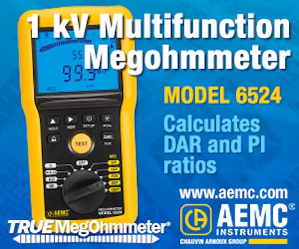 Check out AEMC®’s handheld Megohmmeter
